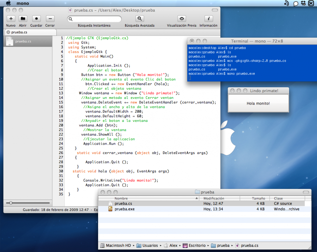 primeros pasos con C#, Gtk# y Mono - nova blog