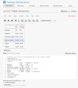 Table Generator: creador de tablas LaTeX (y HTML, Markdown, MediaWiki) - nova blog